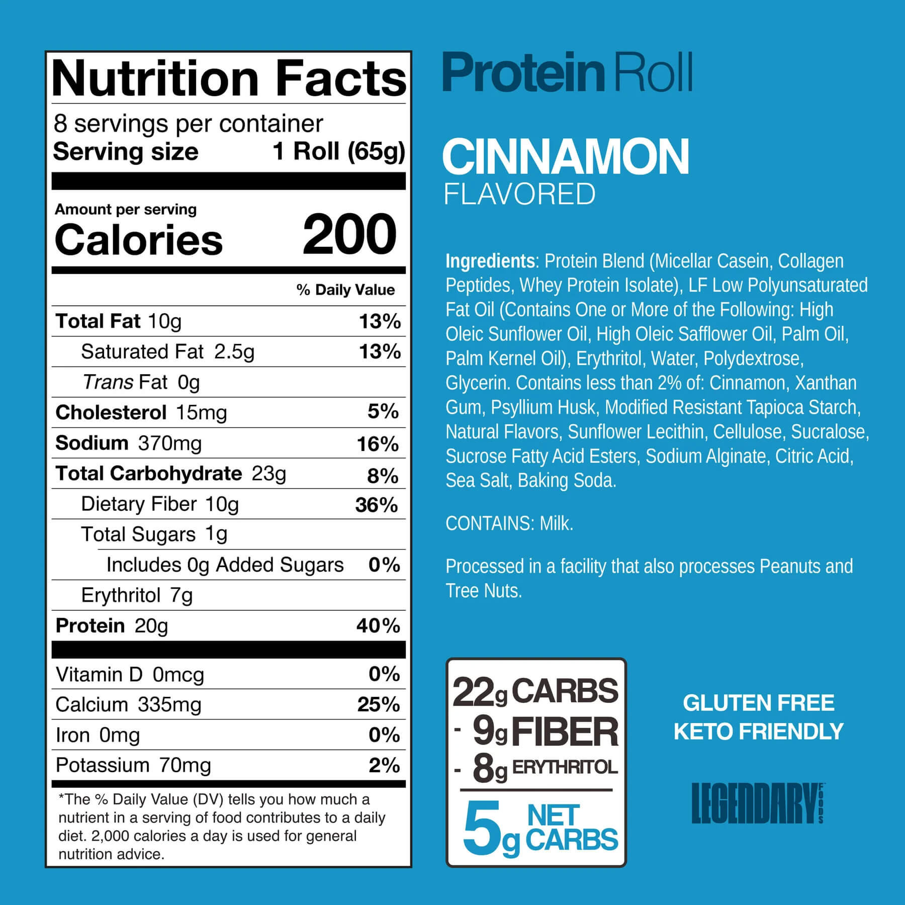 Cinnamon Protein Sweet Roll | Legendary Foods