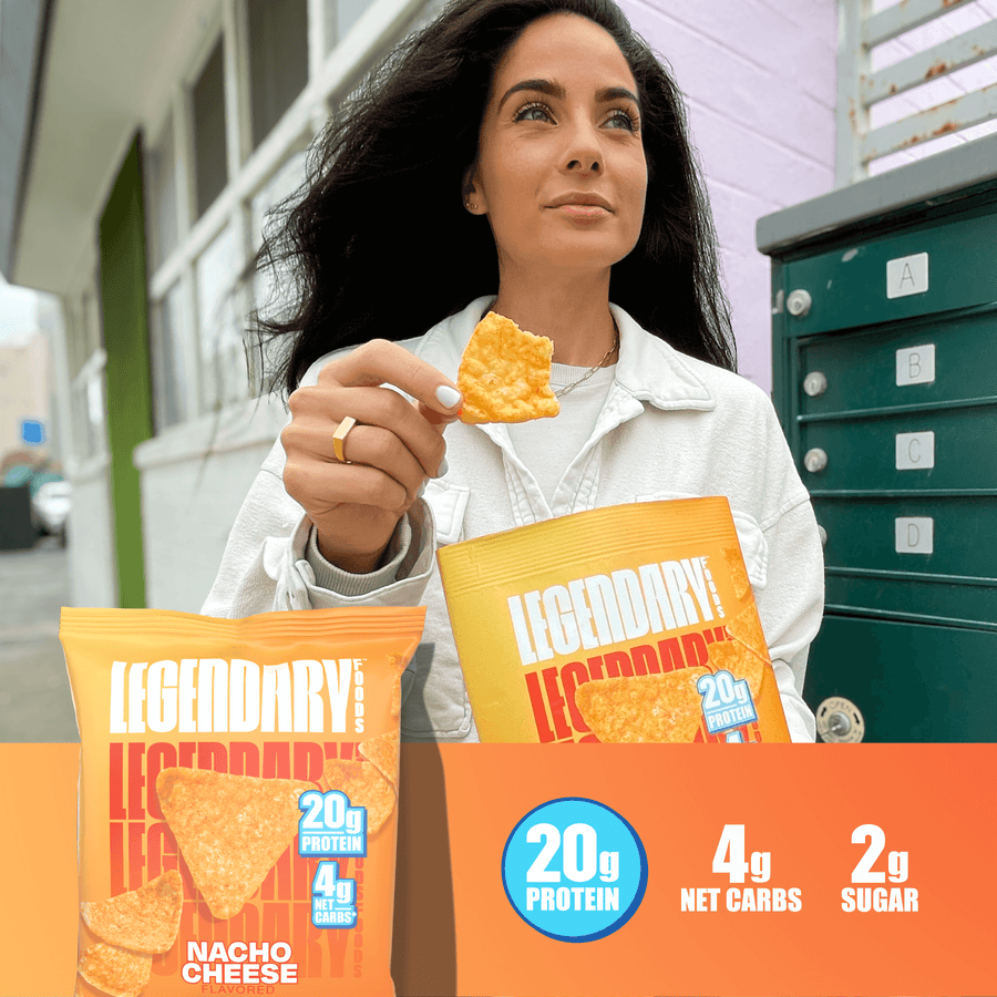 Nacho Cheese Popped Protein Chips | Legendary Foods
