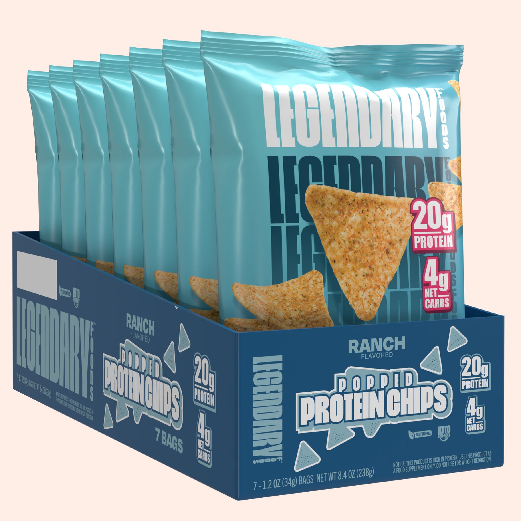 Ranch Flavored Popped Protein Chips | Legendary Foods